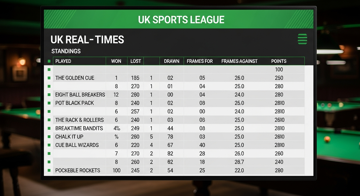 UKPoolHub - League Management Software & App | Pool, Snooker & Cue Sports